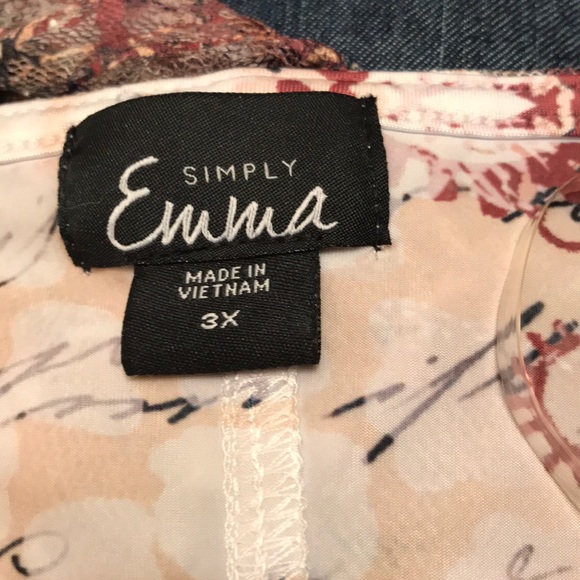 Simply Emma | Tops | Nwt Sz 3x Lace Top By Simply Emma | Poshmark